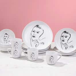 DINNERWARE 16pc SET - distant memory | Carrol Boyes